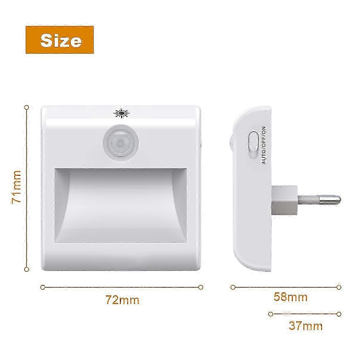 Night Light Socket With Motion Detector, Pack Of 2 Children's Night ...