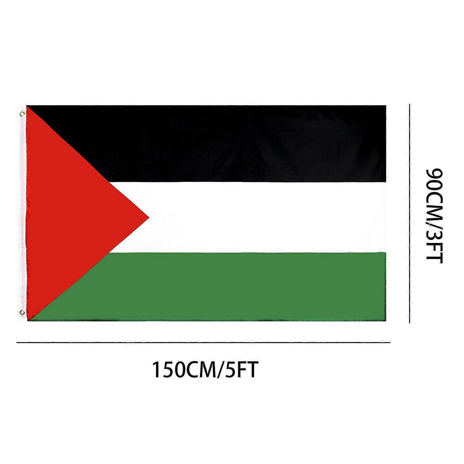 Palestine Flag Polyester Outdoor Decoration 90x150cm Silk ...