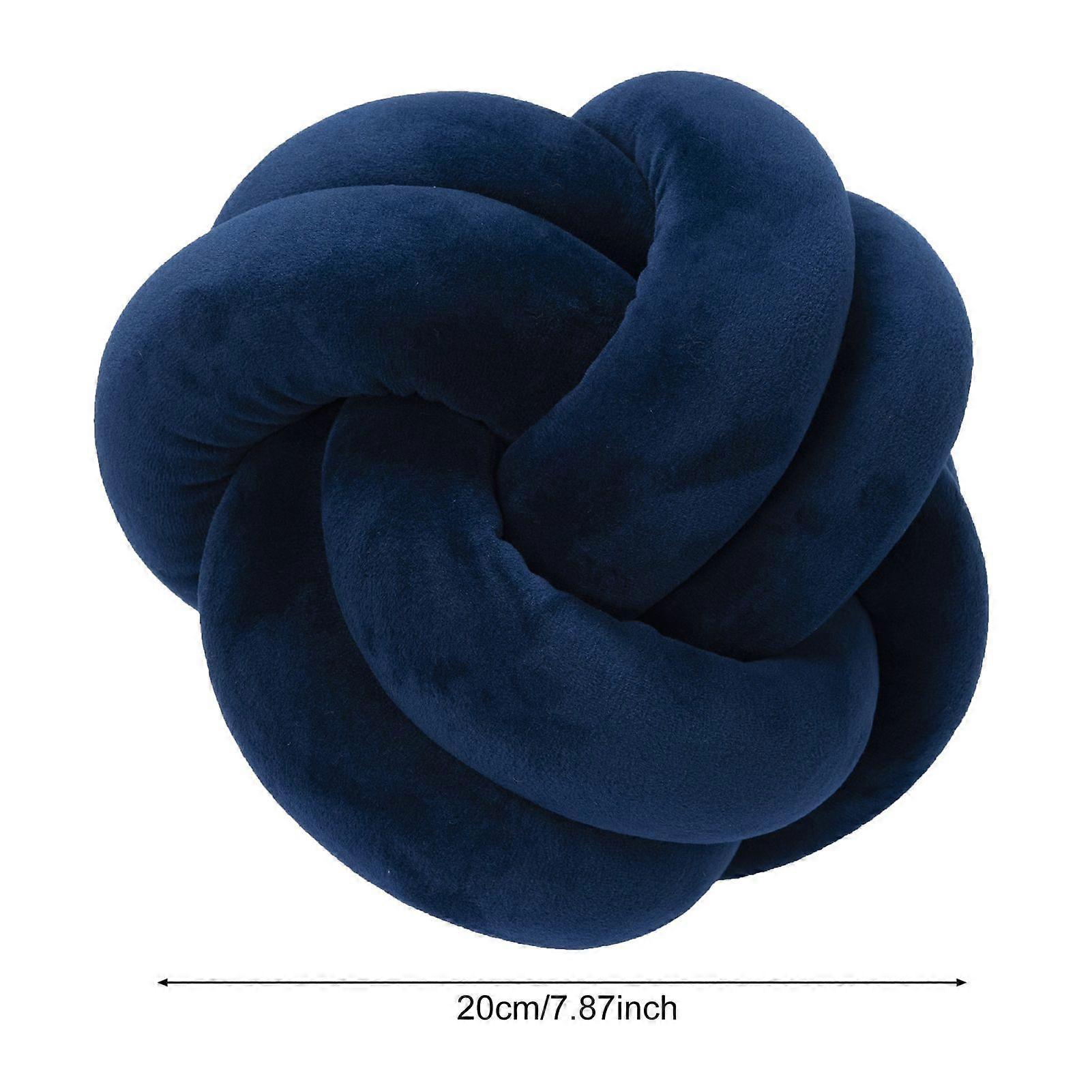 Pillow Manual Braided Knot Solid Color Round Ball Shape Plush Elastic ...