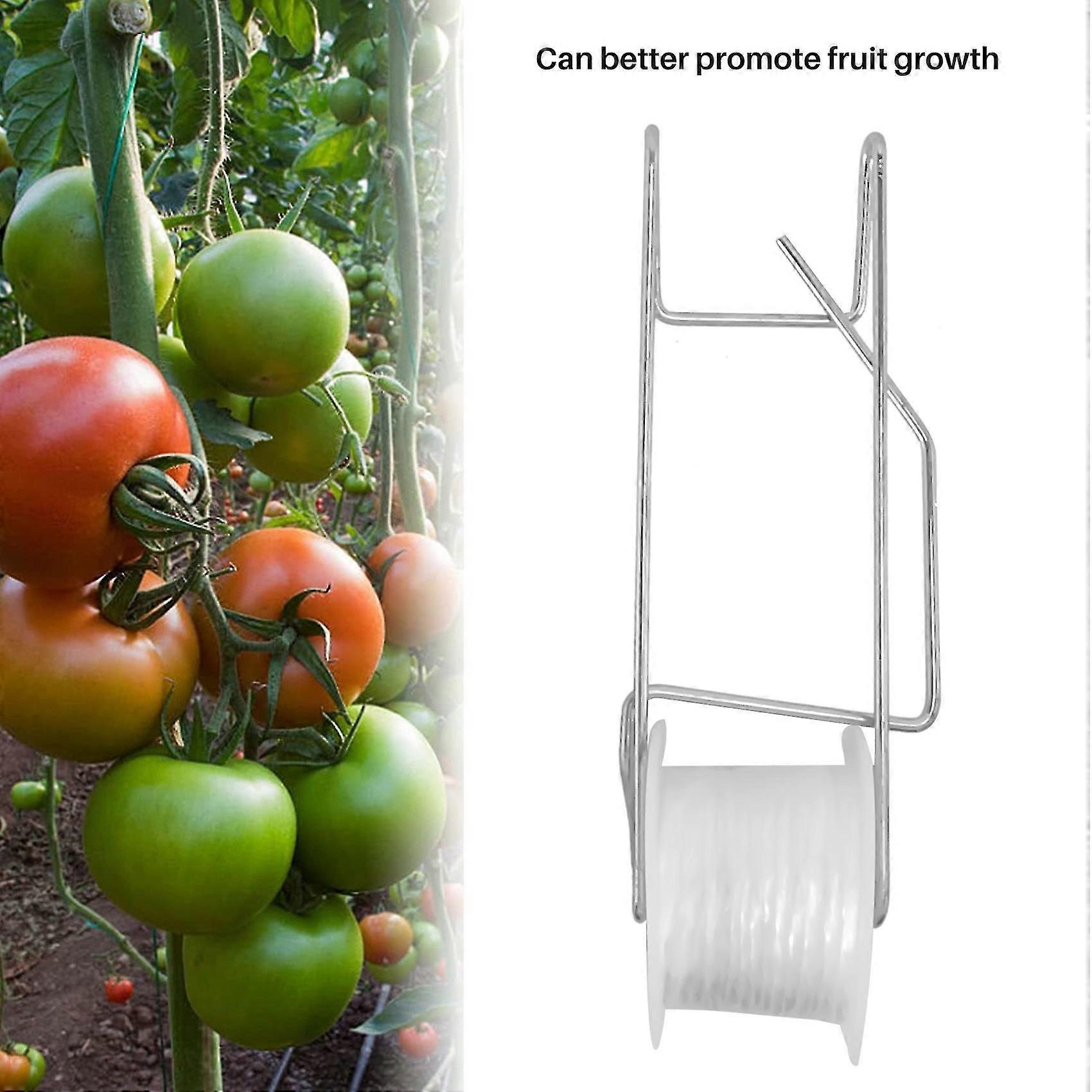 10pcs Tomato Support Hooks, Tomato Trellis Roller Hooks With 15m Vine ...
