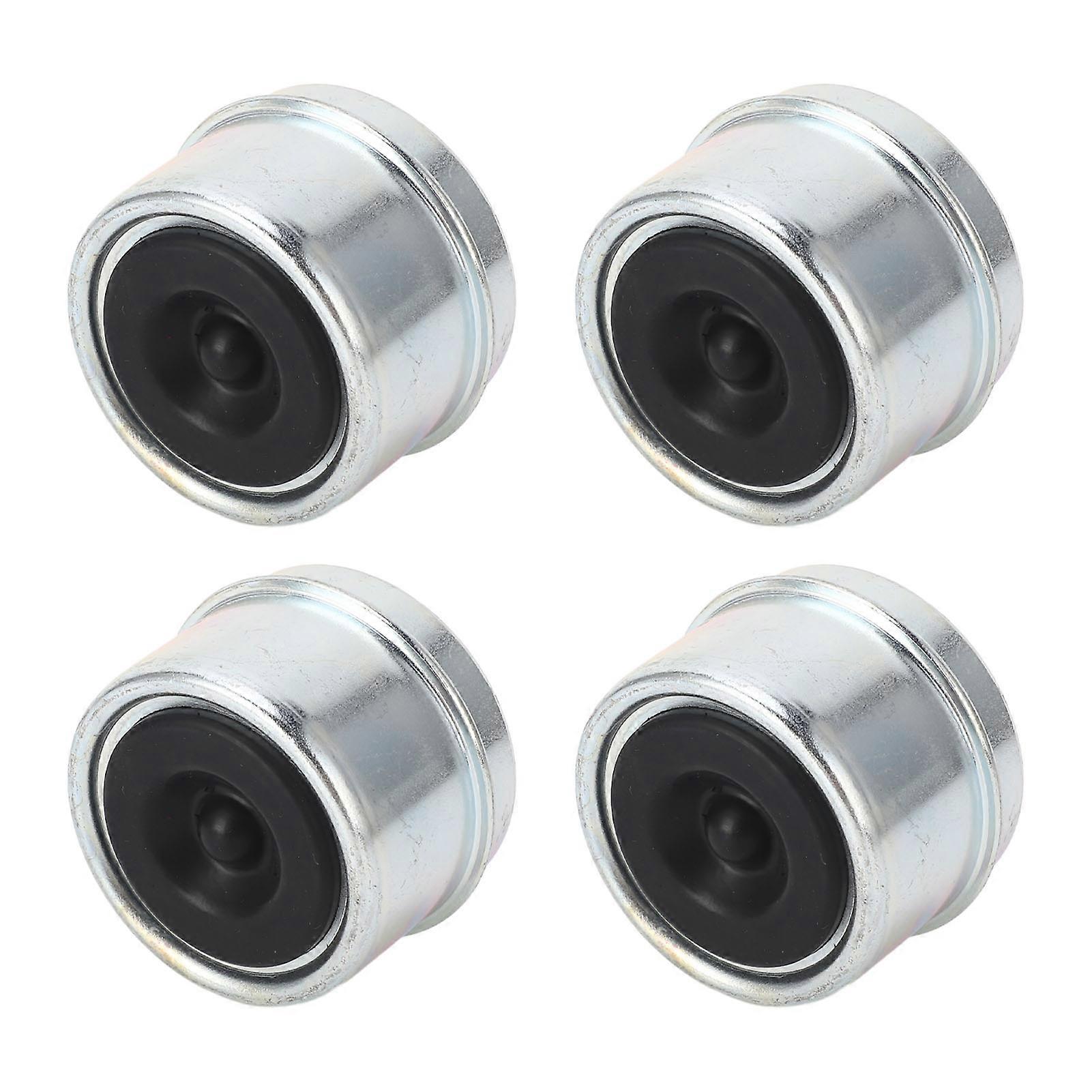 4pcs 1.98in Trailer Bearing Dust Cap Trailer Axle Oil Cap with Rubber ...