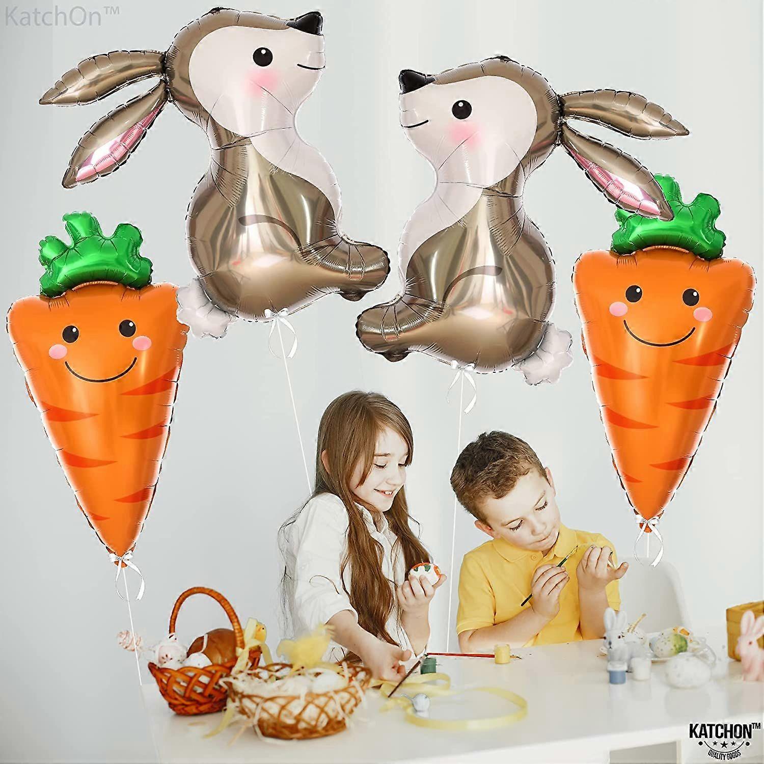 Big, Bunny with Carrot Balloons - 32 Inch | Carrot Foil Balloons ...
