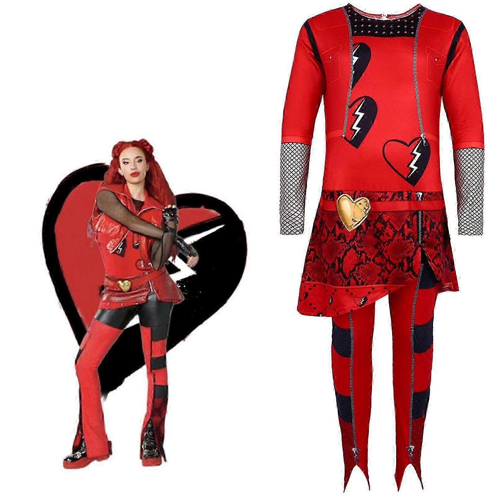 Descendants 4 The Rise of Red Cosplay Dress Red Costume Girls Red Dress ...