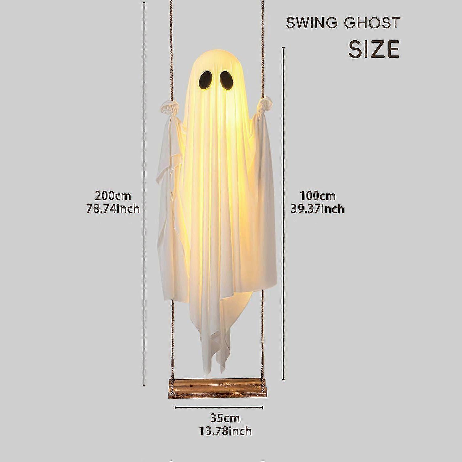 2025 Halloween Decorations Outdoor - Large Hanging Swing Ghost ...