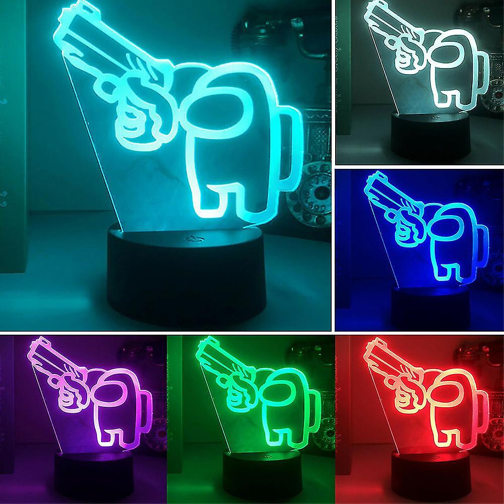7-color Usb Light Impostor Among Us 3d Led Night Light Desk Table Lamp ...