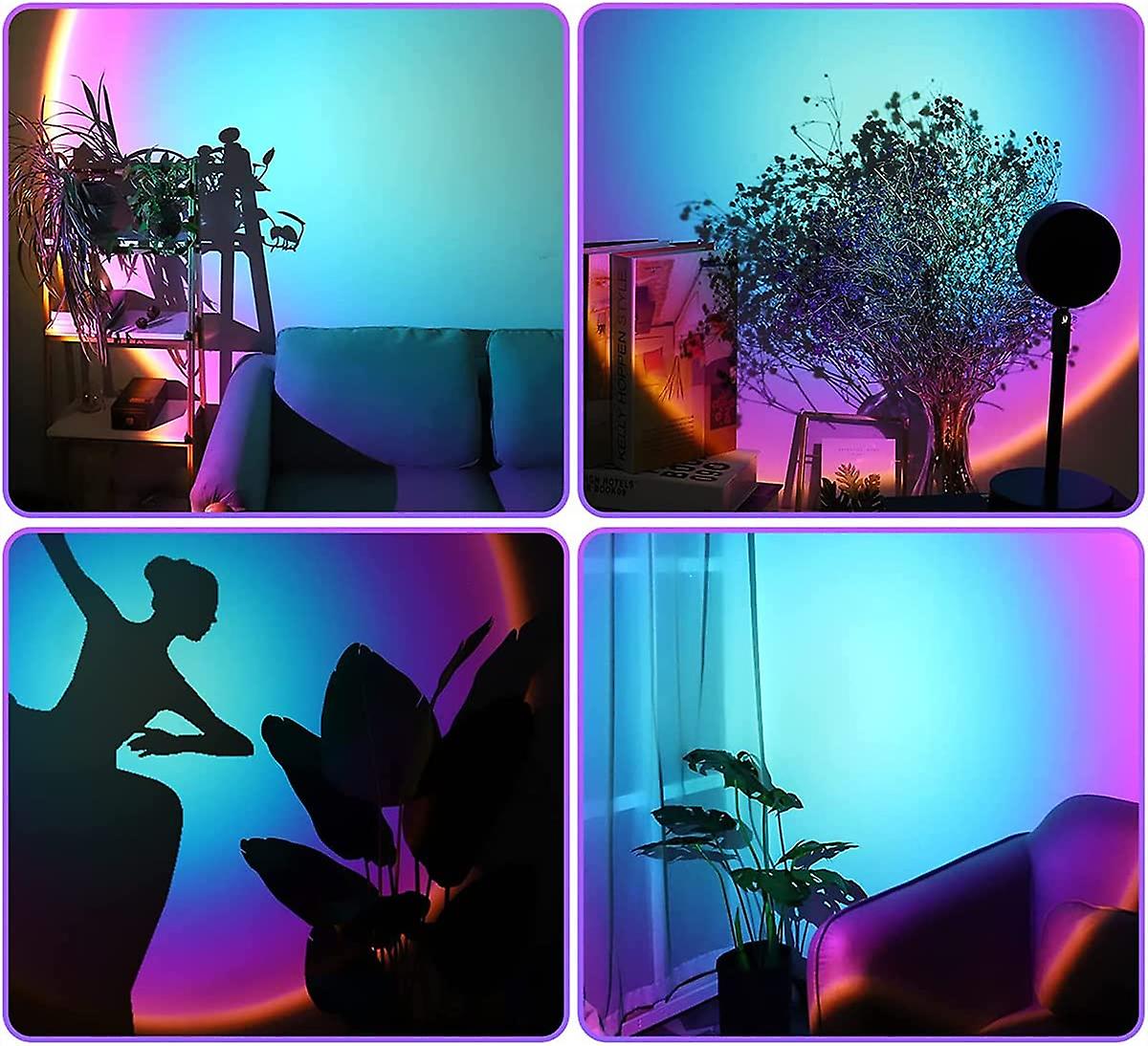 Sunset Lamp 360 degree projector lamp with LED light, for taking photos ...