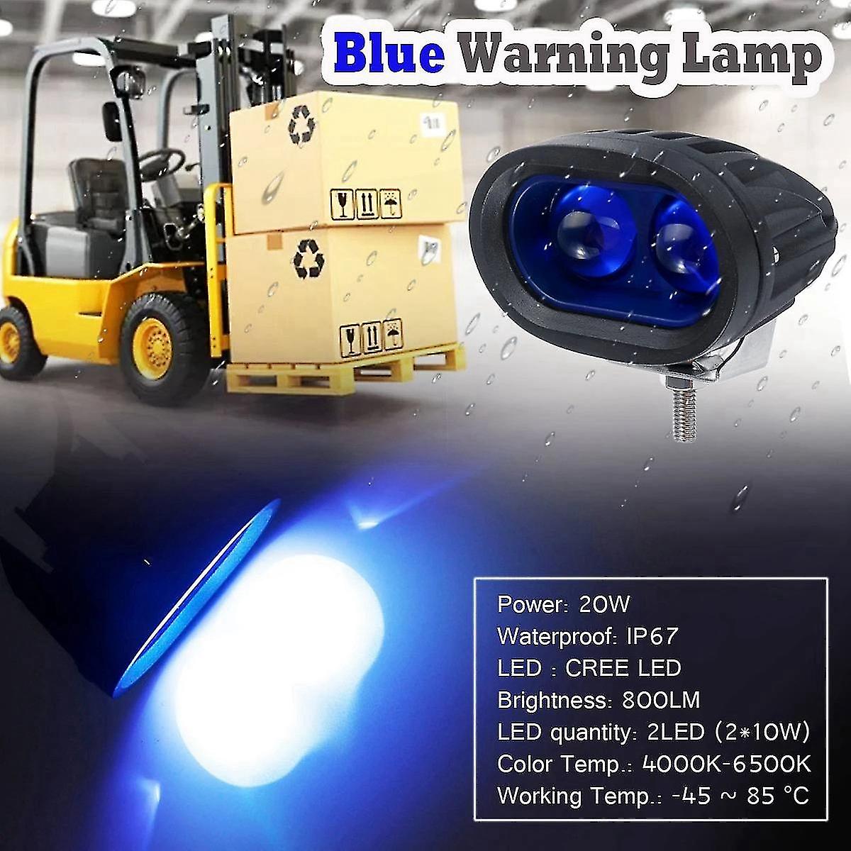10v-80v Vehicle Blue Led Warning Signal Lamp Forklift Truck Work Spot ...