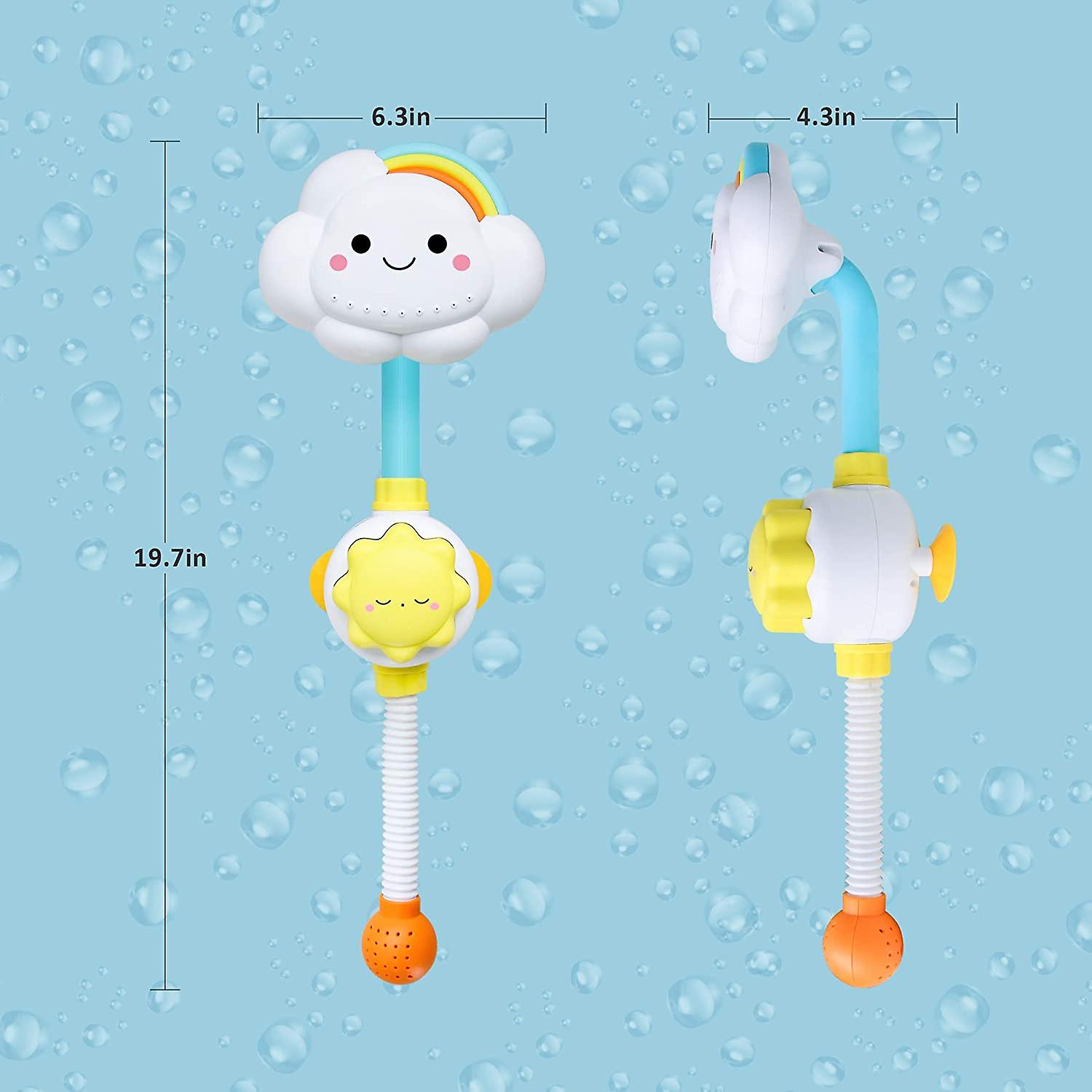 Baby Bath Toy, Lovely Cloudy Bathtub Shower Toy Water Spray Head Game ...