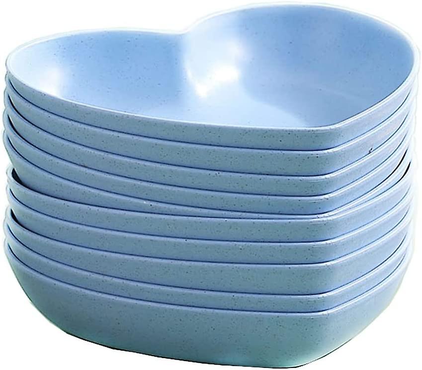 10pcs Heart Shaped Dinner Plates Dinnerware Dishes Set 6 Inch Food ...