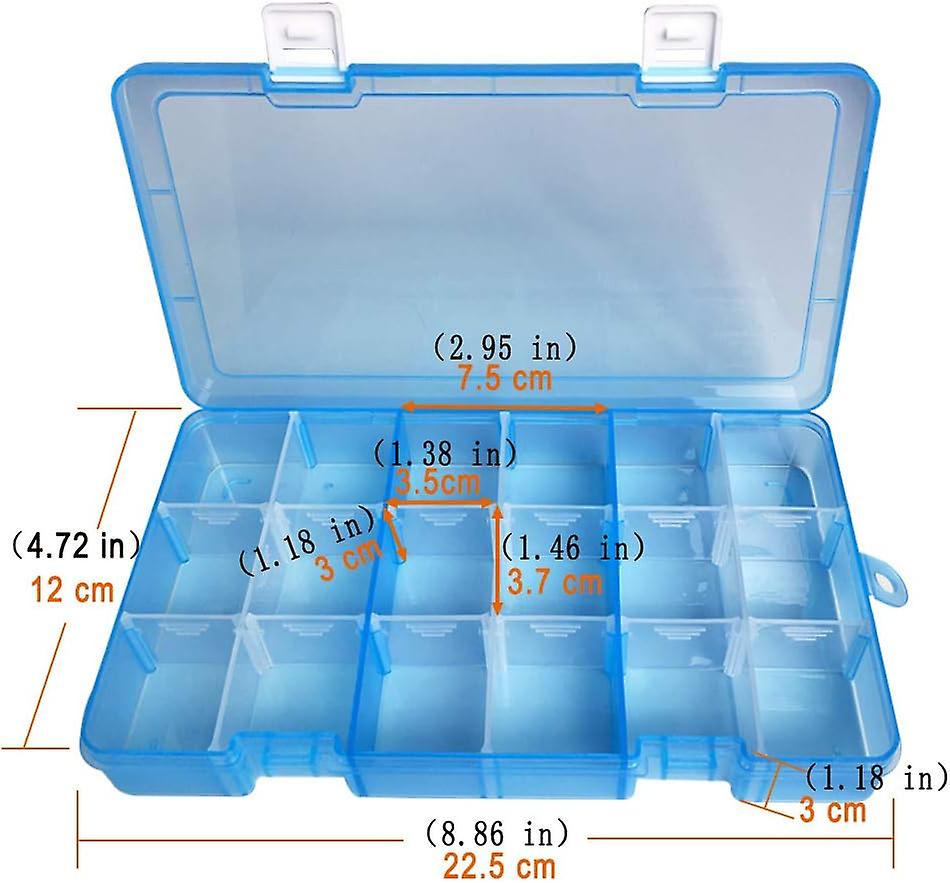 Plastic Organizer Container Storage Box Adjustable Divider Removable ...
