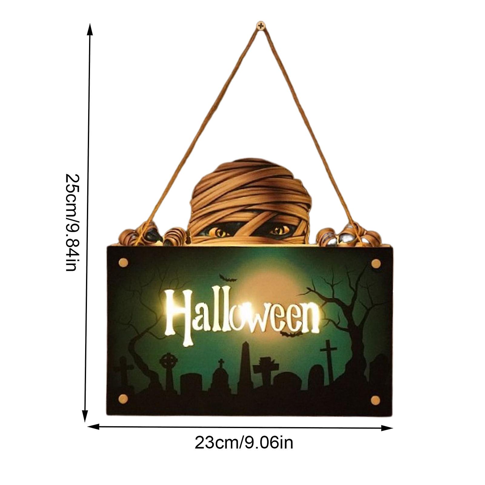 Halloween Welcome Door Signs Halloween Theme Zombie Ghost Mummy Door ...