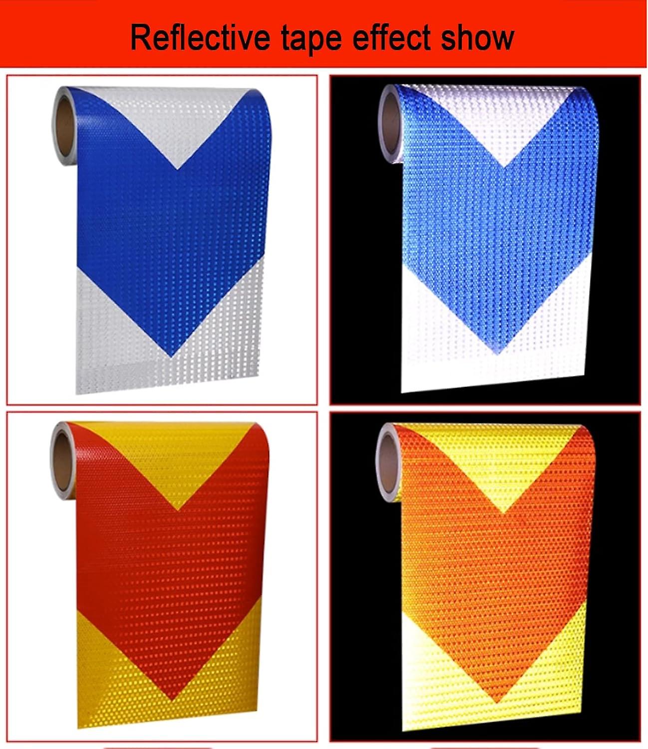 Black Yellow Reflective Tape 30cm x 3m - High Intensity Sticker for ...