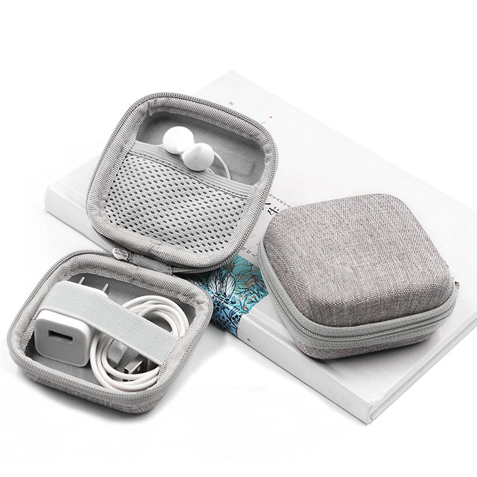 Earphone Case Elastic Band Mesh Pocket Mini Round/Square/Rectangle ...