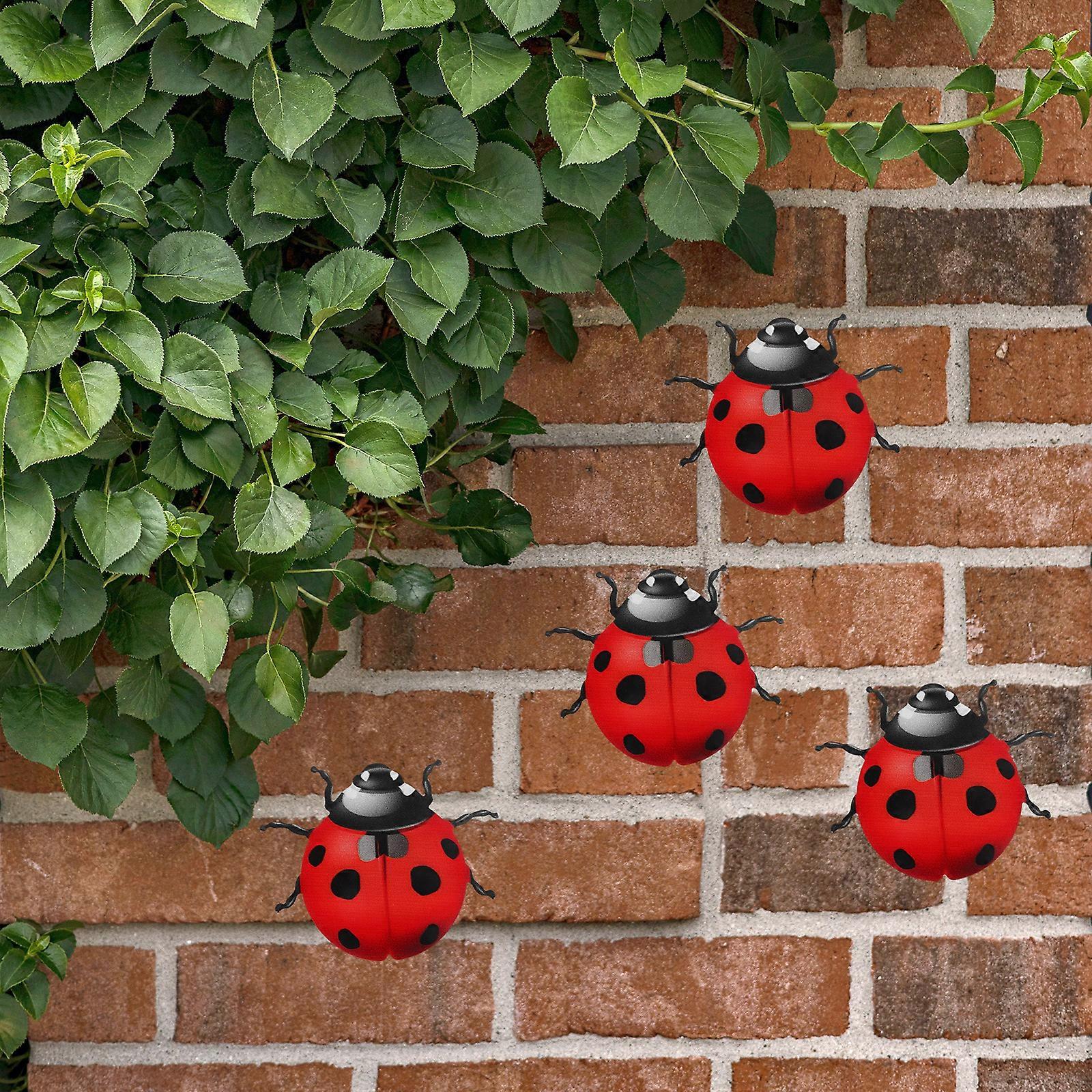 Iron Art Ladybug Wall Hanging Pendant Ladybug Wall Decor Metal Ladybug ...