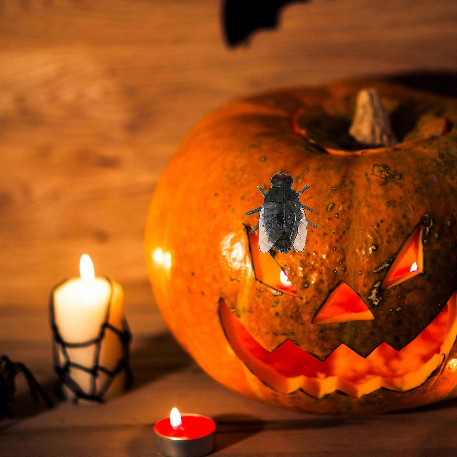 60pcs Fake Blowfly Prank Toys Simulated Fly Toys Halloween Prank Flies ...