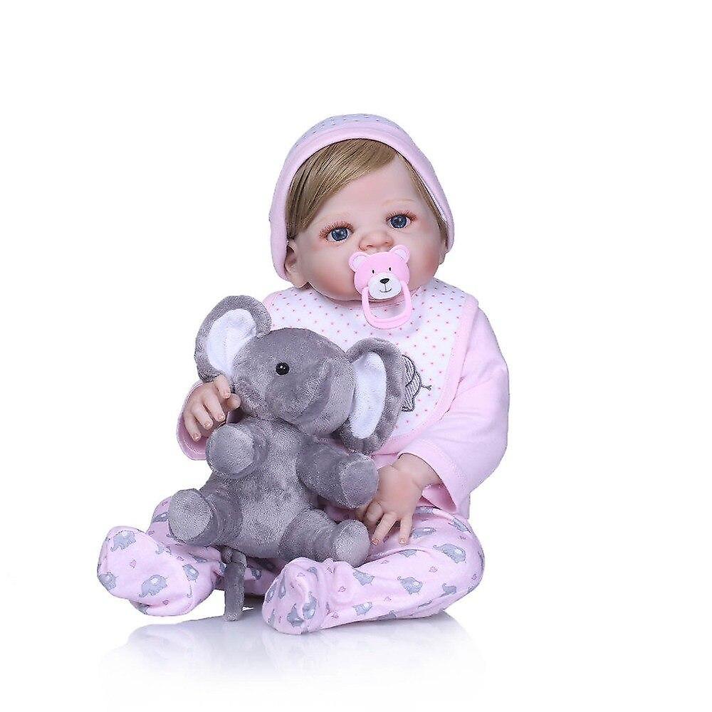 22Inch fashion girl doll reborn full body silicone vinyl can enter ...