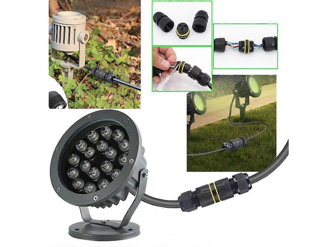 IP68 Waterproof 2 Way 4 Pin Junction Box Electrical Cable Connector,5 ...