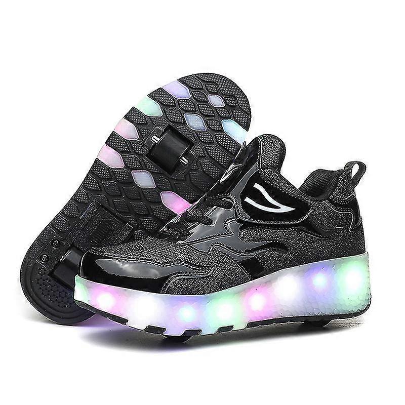 Led Lights Up Wheel Roller Skate Shoes Boys Girls Technical ...
