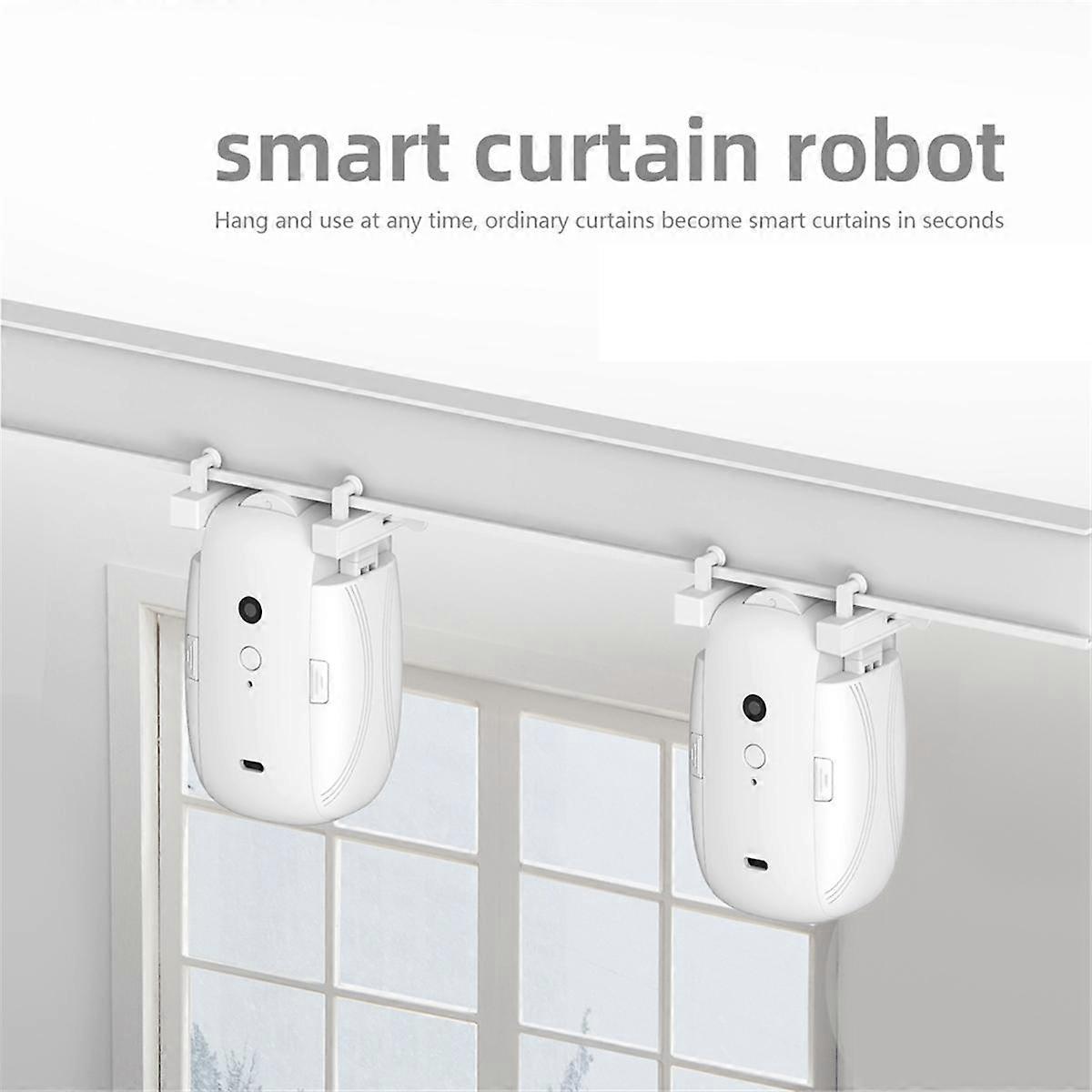 Dual TUYA Smart WiFi Curtains Robot Roman Rod Track/T/U-Rail Tracks 3 ...