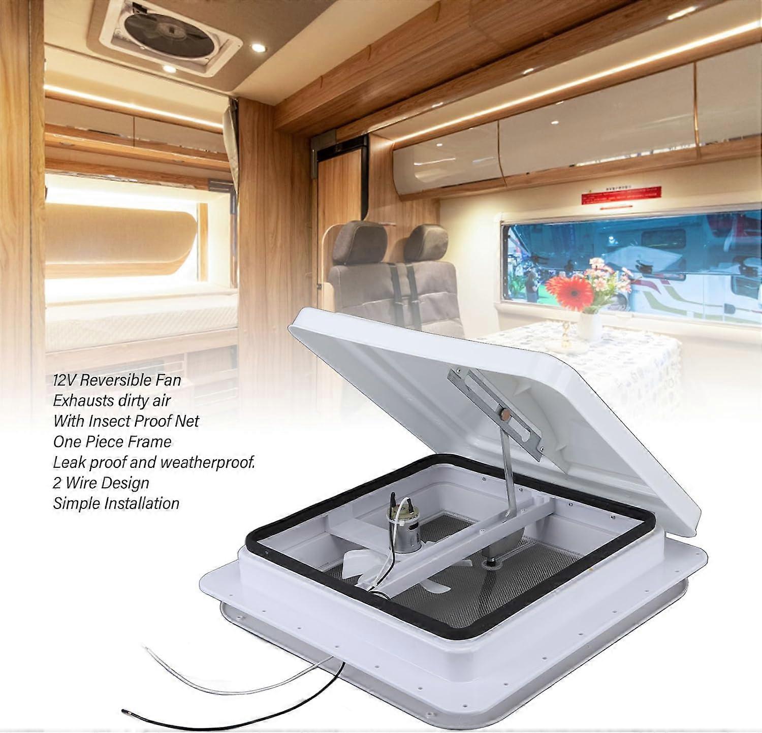 RV Roof Vent Cover, 14 Inch Universal Camper Roof Vent with 12V ...