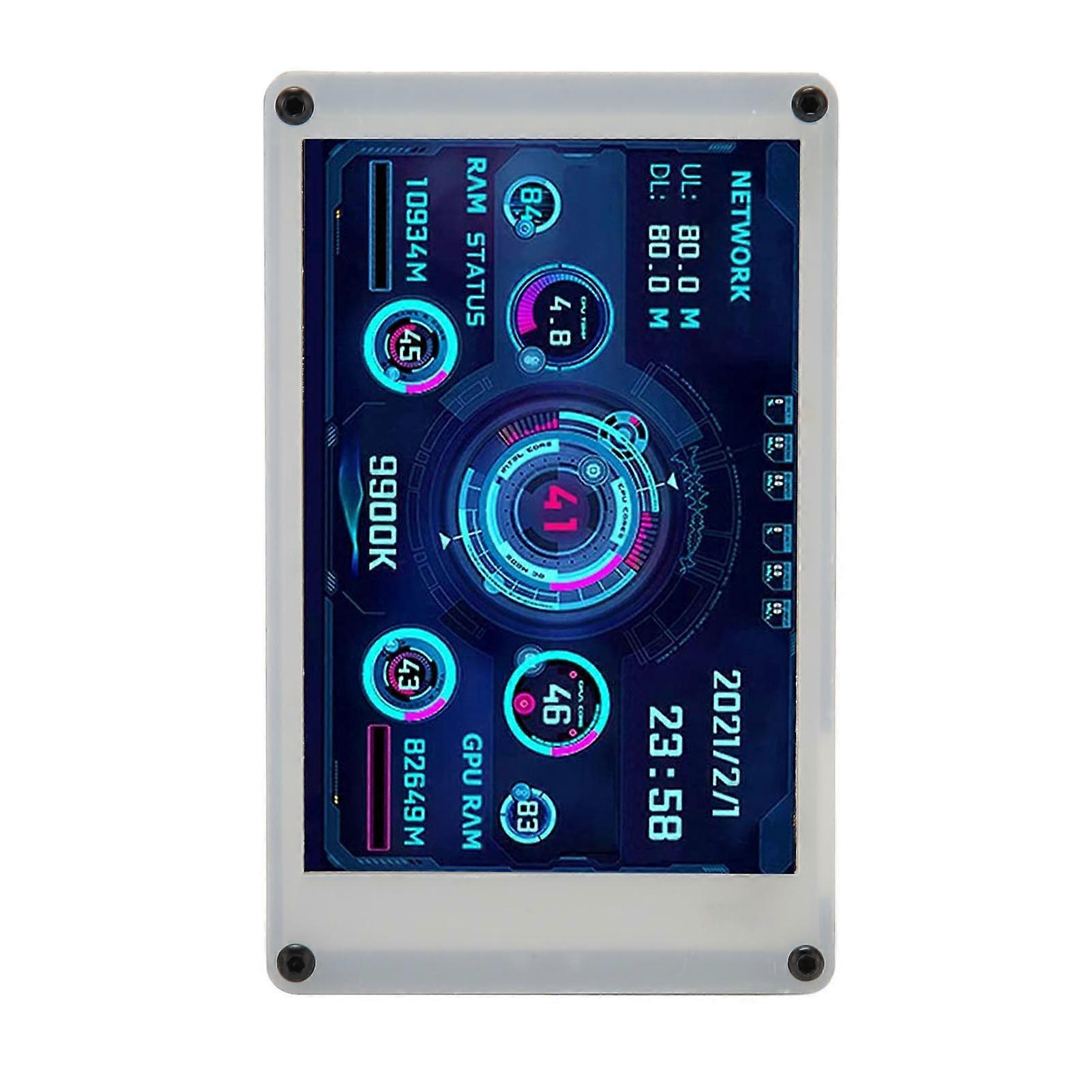 3.5in Computer Temp Monitor Dual USB PC Sensor Panel Display for AIDA64 ...