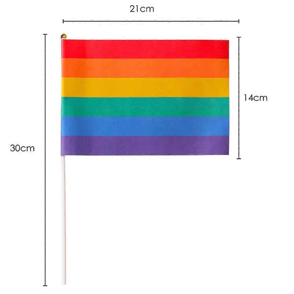 36 Pieces Rainbow Pride Flag Bisexual Mini Gay Stick Flags Pansexual ...