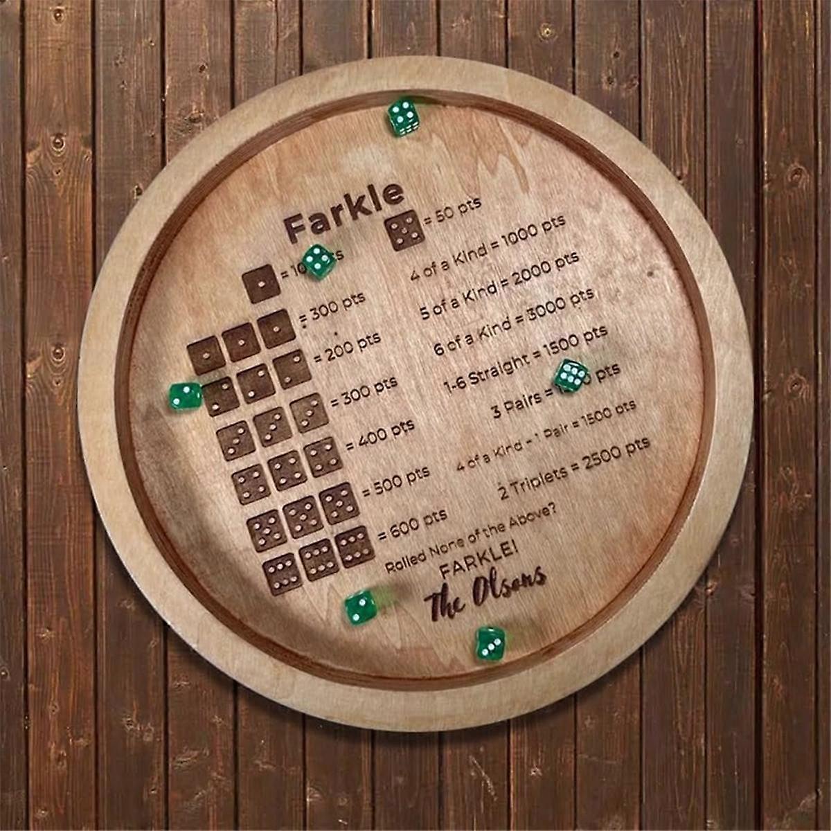 Wooden Dice Tray for Farkle Classic Dice Game, Farkle Dice Tray, Farkle Classic Dice Game, Dice ...