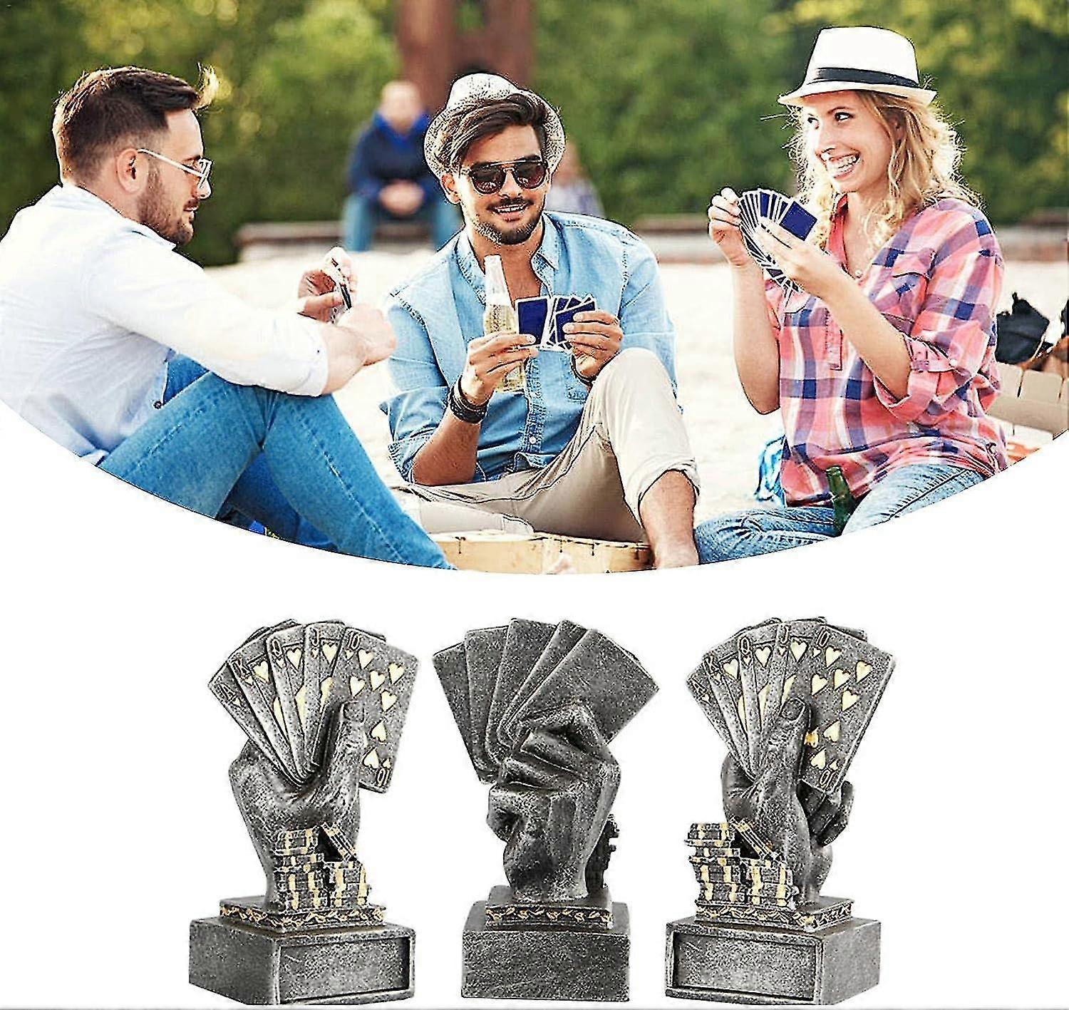 4.52 Inch Tall Resin Statue - Poker Trophies On Deluxe Square Base ...