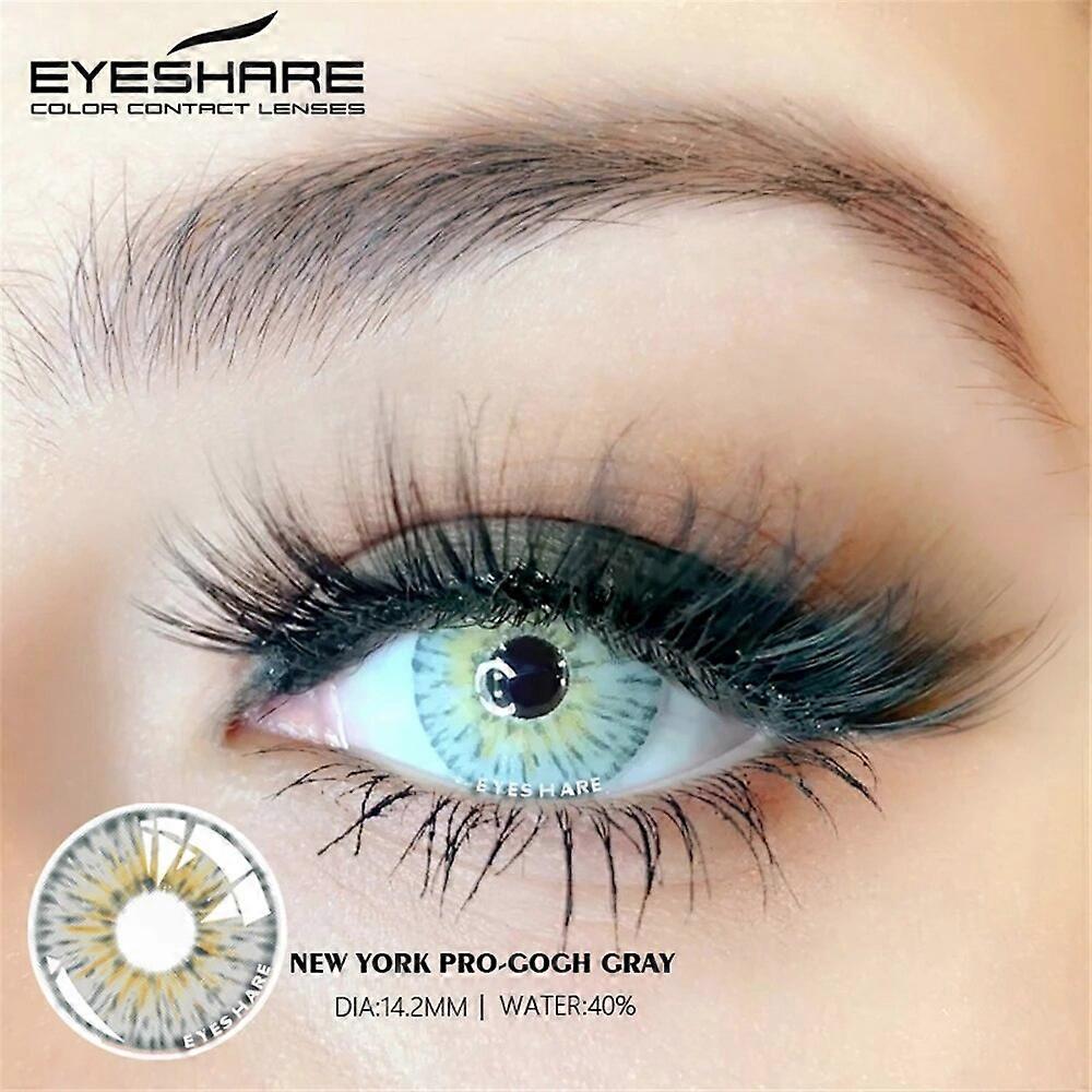 EYESHARE 1 Pair New York PRO JADE GRAY Color Contact Lens Eye Contacts ...