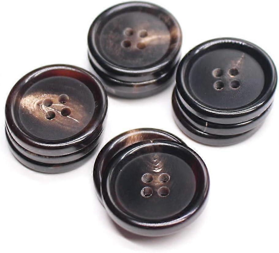 10 pieces 25 mm Brown Horn Buttons for Blazers Buffalo Horn Buttons ...