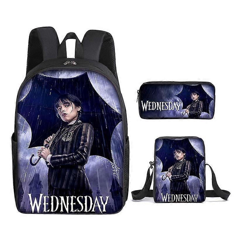 Three-piece Set of New Wednesday Addams Schoolbag Adams Wednesday ...