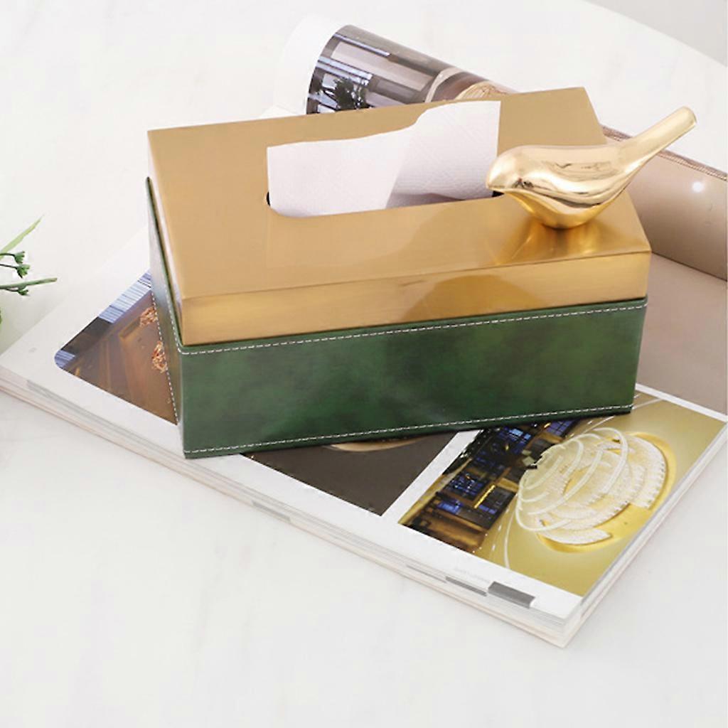 PU Leather Tissue Box Metal Draw Paper for Case Modern for Facial ...