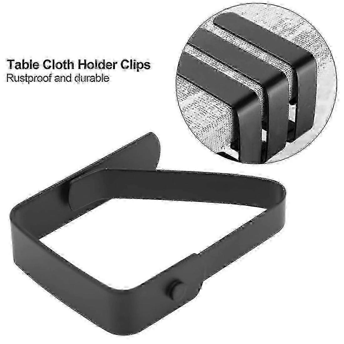 8pack Stainless Steel Tablecloth Clips Black Picnic Tablecloth Clips ...