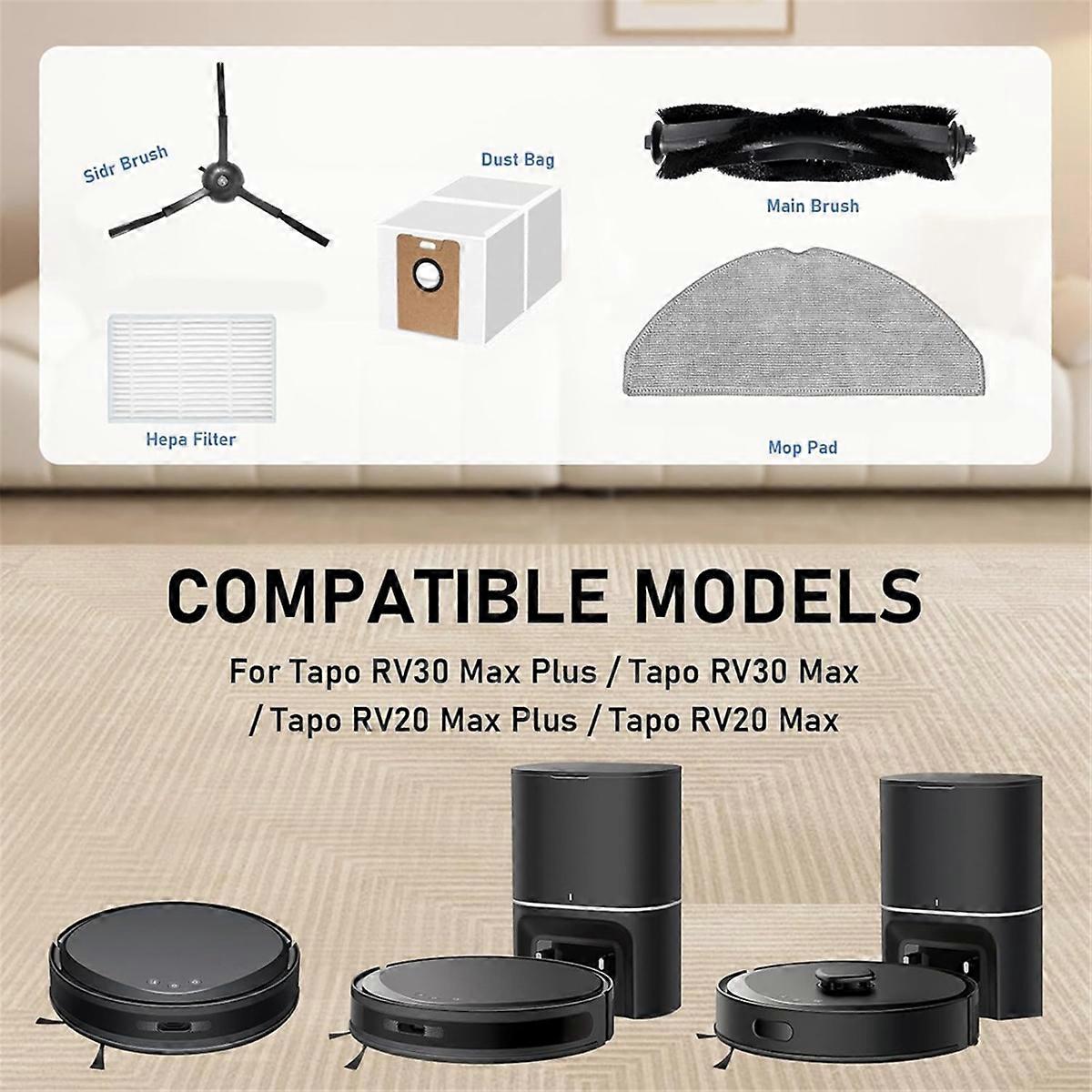 Accessory Set for Tapo RV30 Max Plus, RV30 Max, RV20 Max Plus, RV20 Max ...