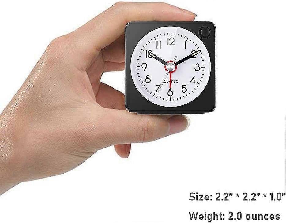 Travel Analog Alarm Clock, Ultra Small Clock with Snooze and Light ...
