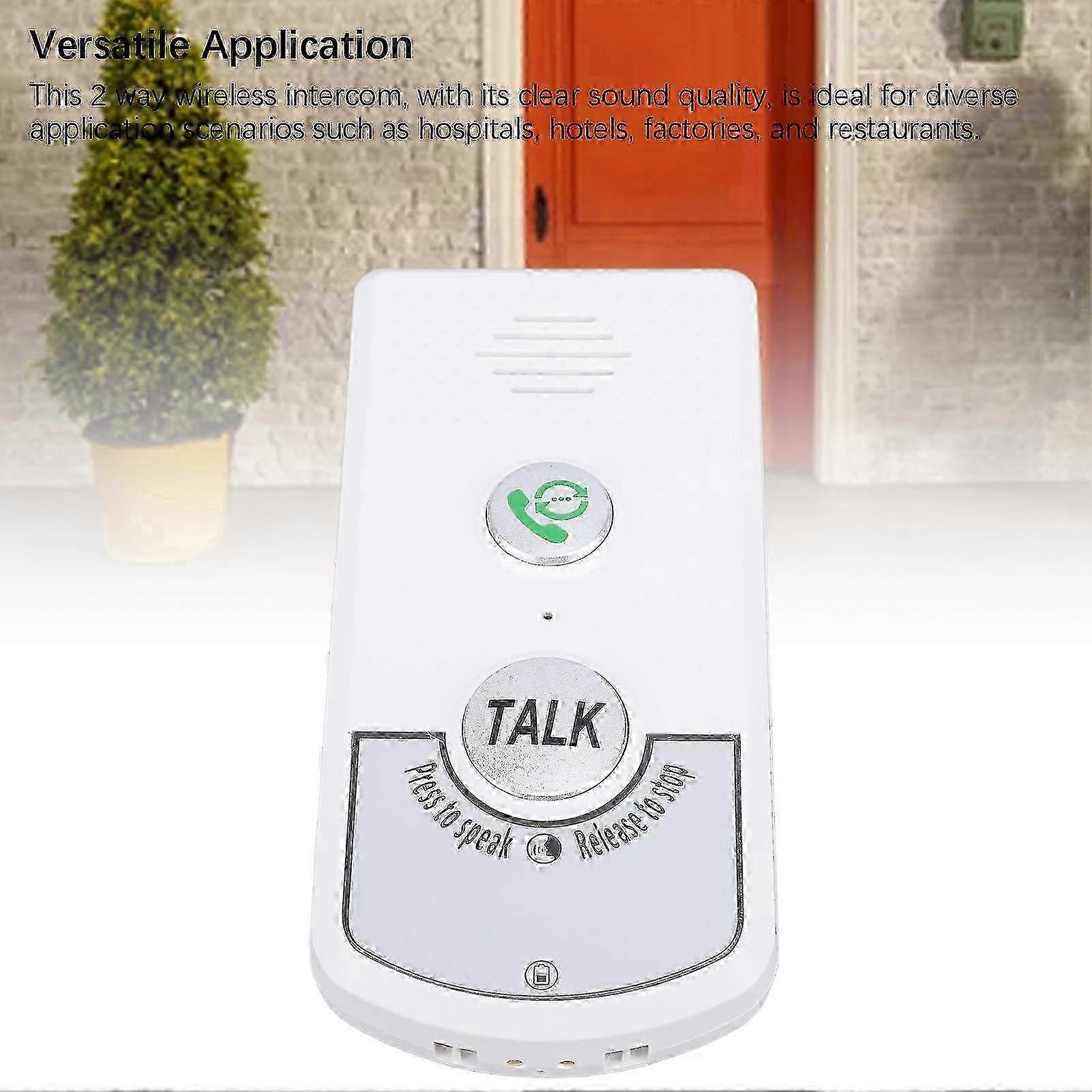 2-Way Voice Intercom System with 1000m Range - Wireless Doorbell ...