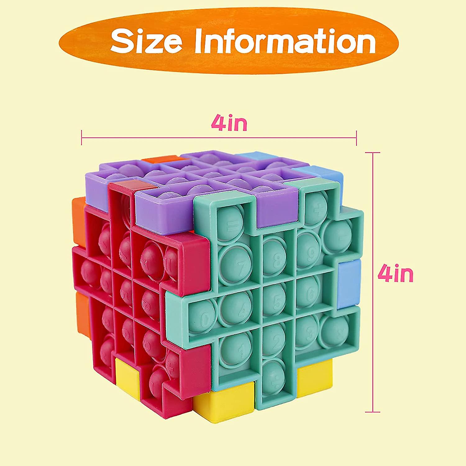 6 Packs Pop Bubble Fidget Toy, Poop Autism Sensory Anxiety Stress Relief Satisfying Autistic ...