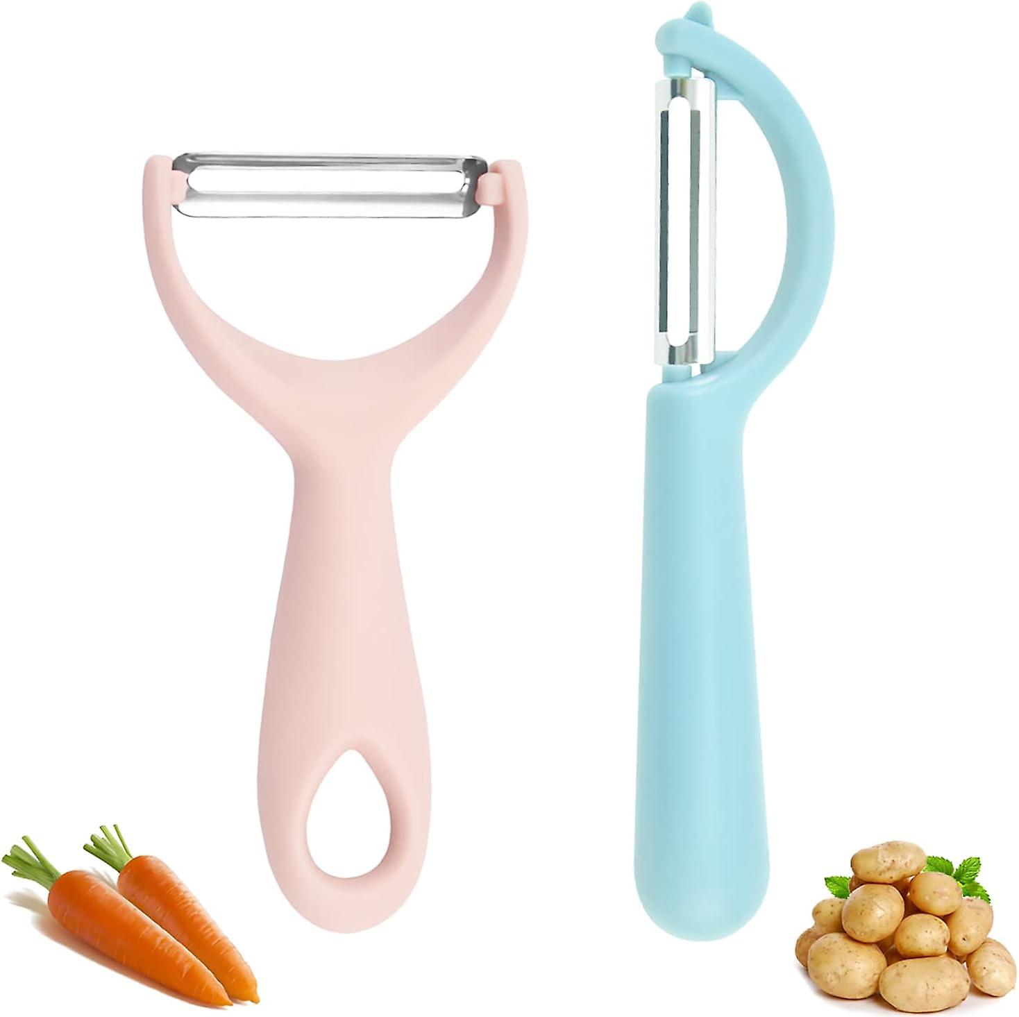 Vegetable Potato Peelers For Kitchen - Set Of 2 Fruit Carrot Veggie Peelers With Y & I Shaped ...