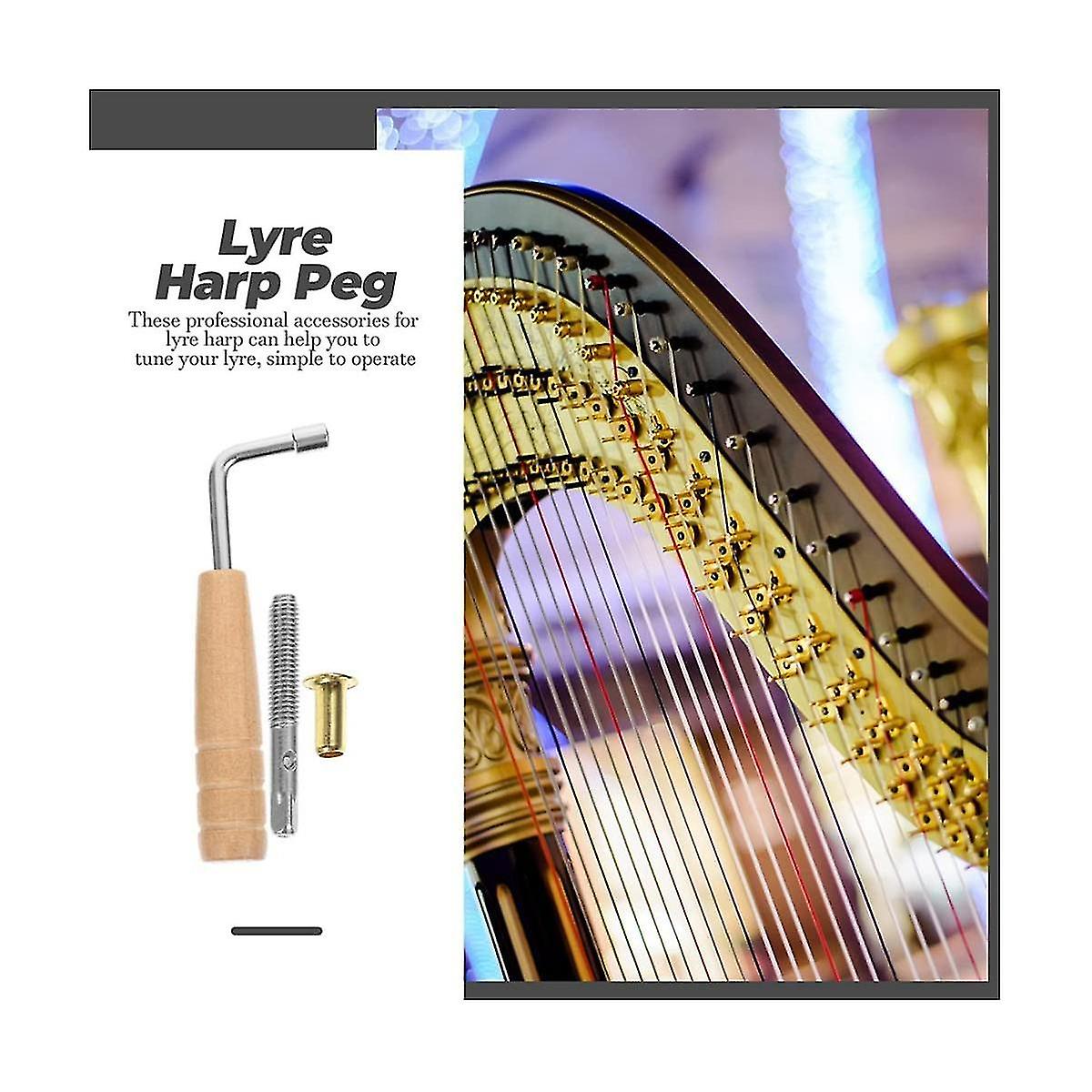 16pcs Tuning Pin Nails And 16pcs Rivets,with L-shape Tuning Wrench,for ...