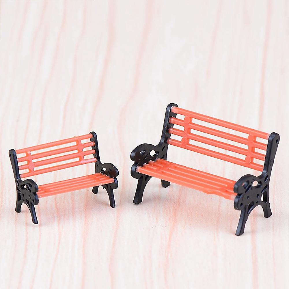 Creative Mini Park Bench Model Miniature Landscape Garden Decorative ...