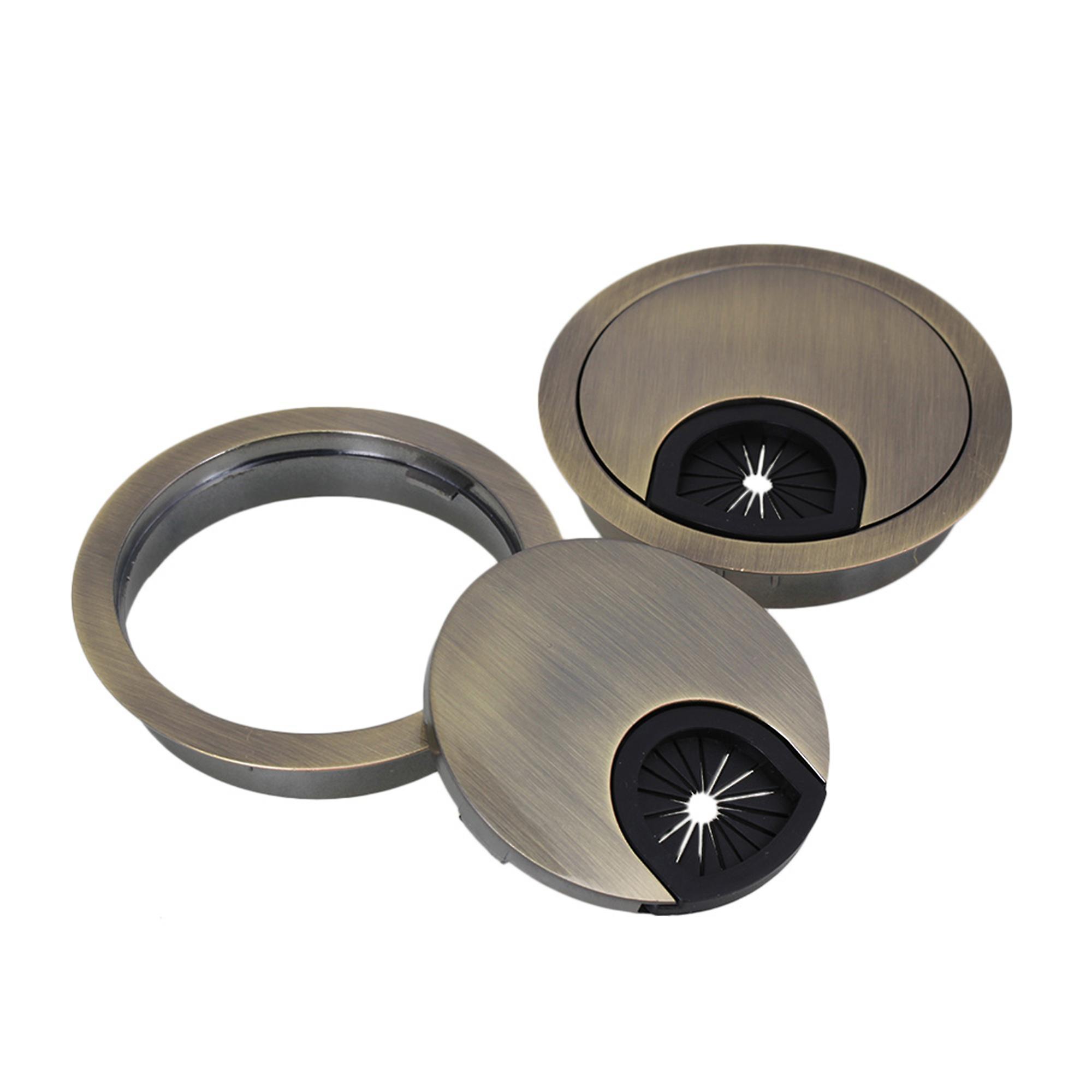 10PCS Bronze Round Zinc Alloy Desk Grommet Hole Dia 60mm for Office ...