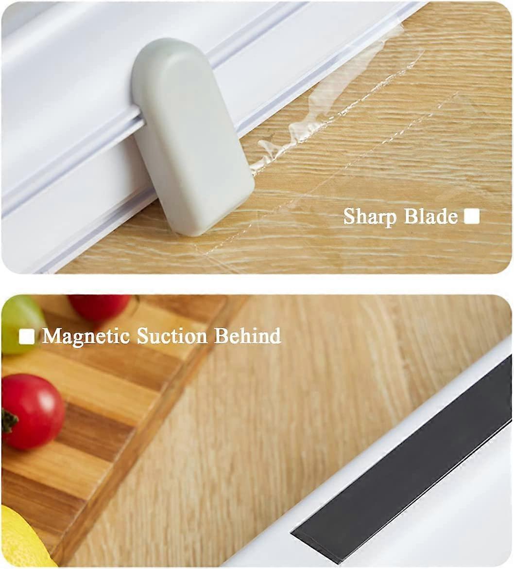 Plastic Wrap Dispenser with Slide Cutter, Reusable Plastic Wrap ...