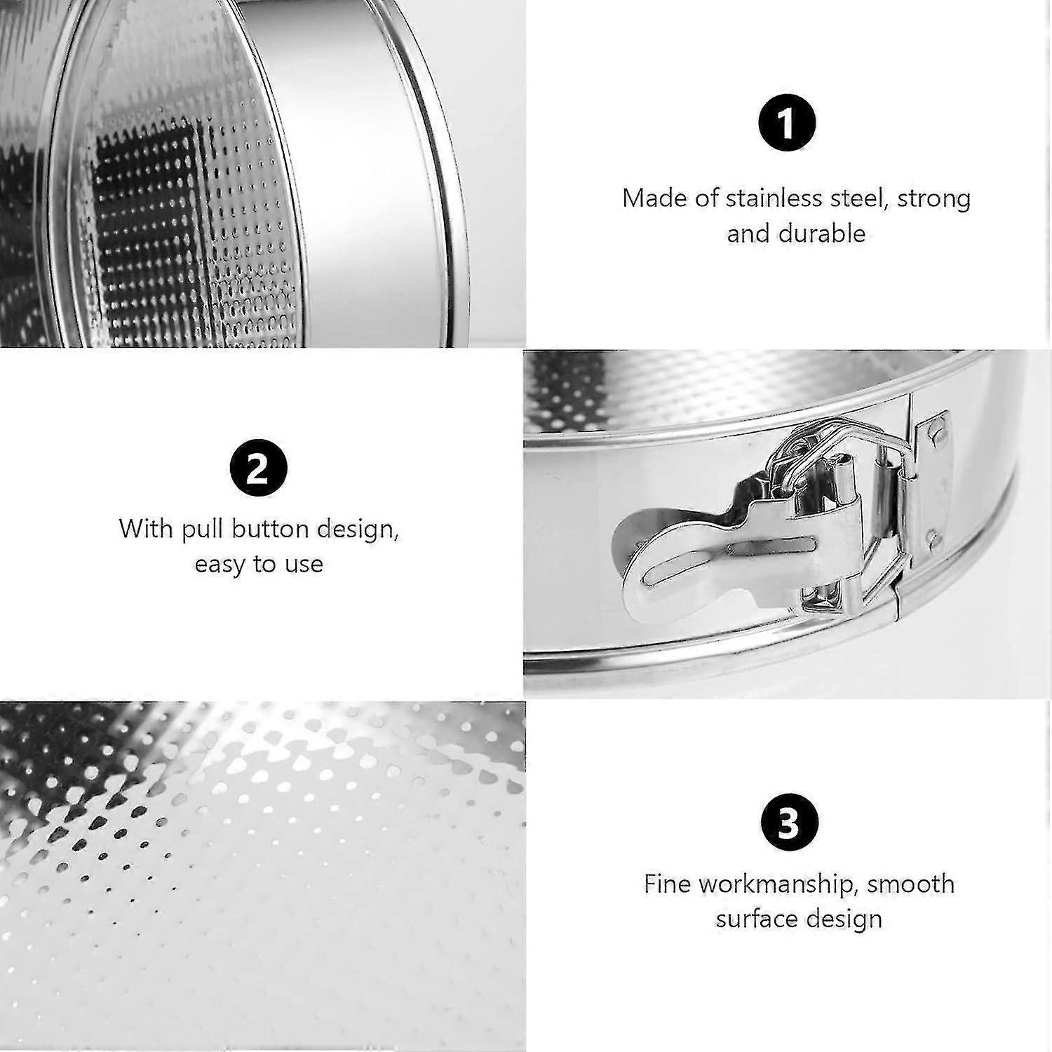 10 Inch Stainless Steel Springform Cake Pan with Removable Bottom ...