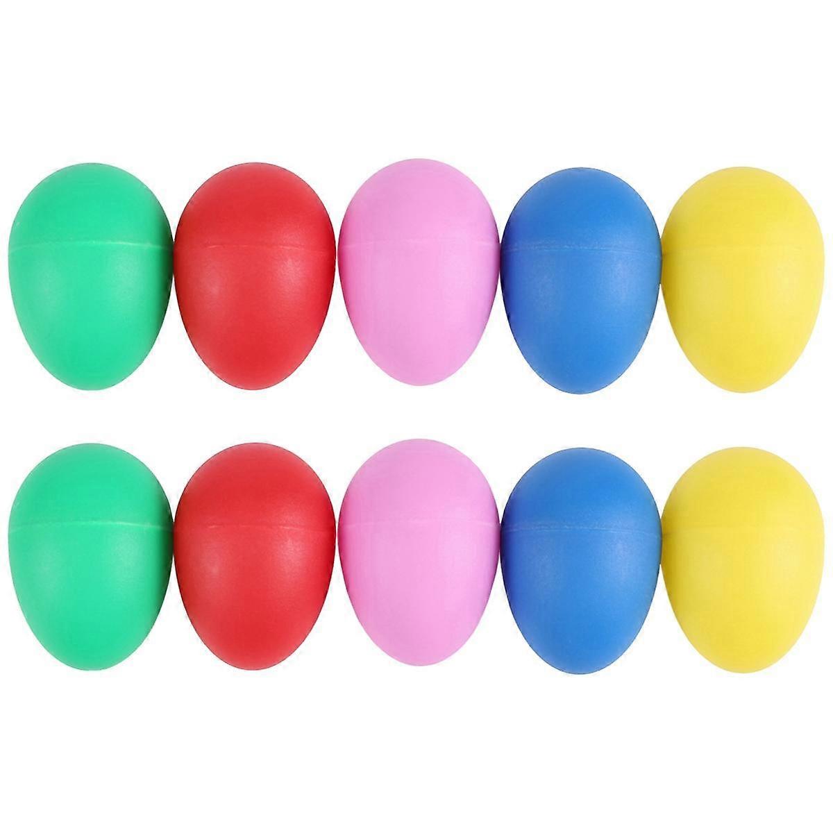 10 Pack Plastic Percussion Musical Instrument Toys Egg Maracas Shakers ...