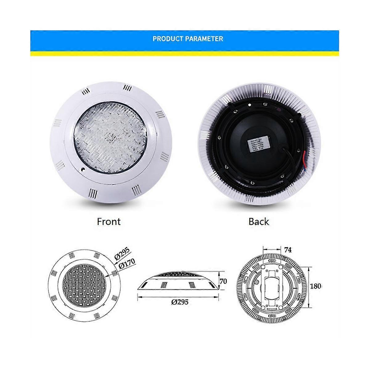 Pool Light 35W Swimming Pool Light with Remote Controller RGB Multi Color Outdoor LED Underwater ...