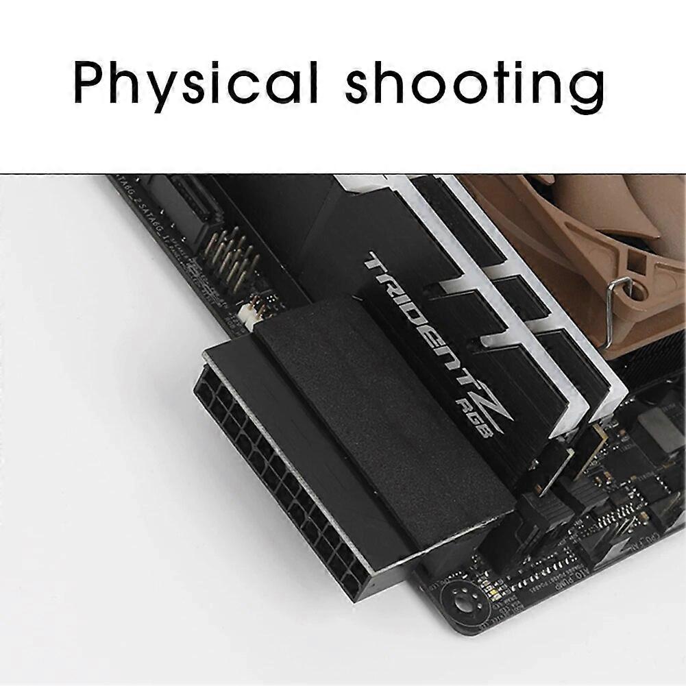 ATX Power Adapter 24-Pin Female to 24 Pin Male Angled Adapter Mainboard ...