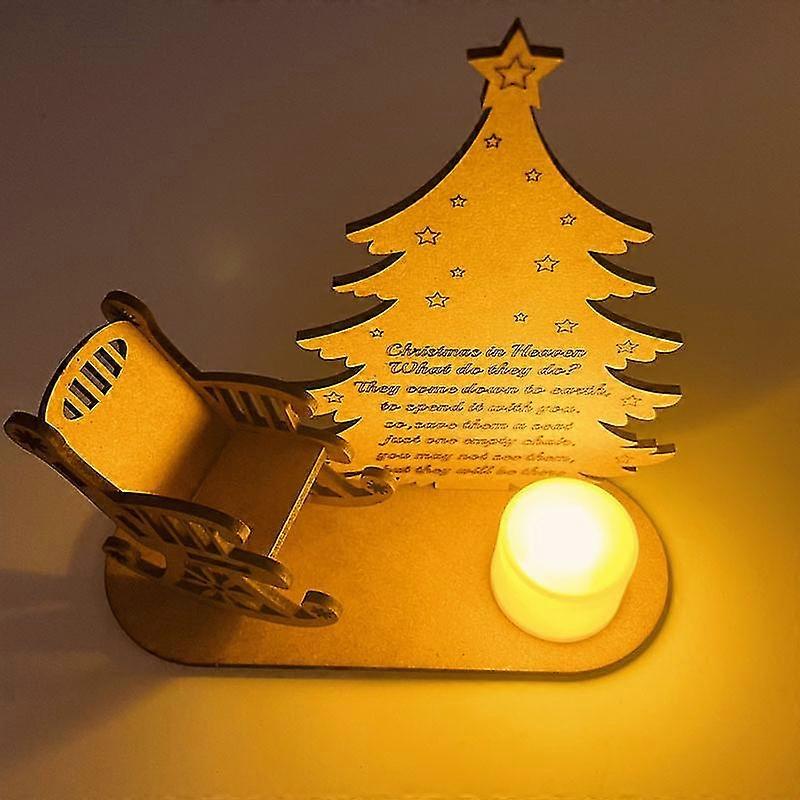 Christmas In Heaven Poem Tree Rocking Chair Candle Loved Ones Memorial ...