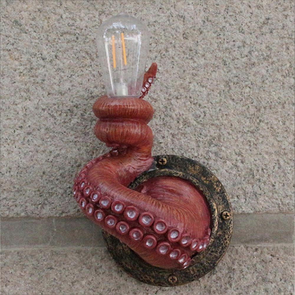 Wall Light Octopus Vintage Tentacle Shape Wall Lamp Realistic Resin ...