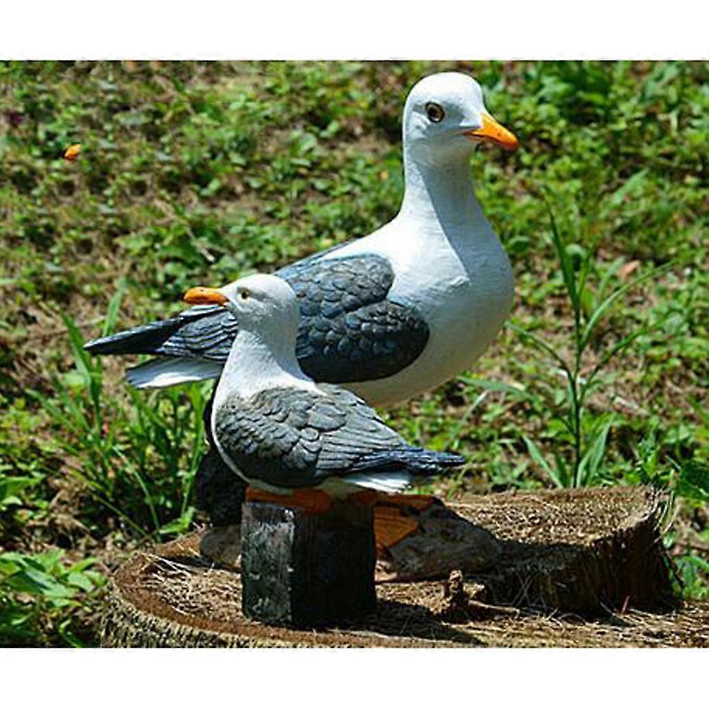 Seagull Statue Outdoor Sculpture Bathroom Nautical Themed Room Ornament ...