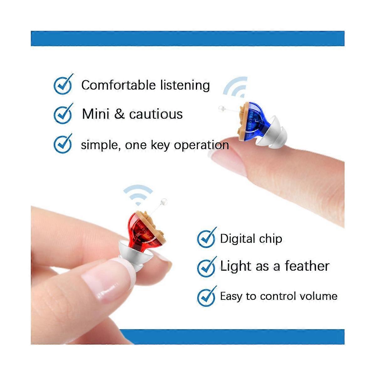 Hearing Aids Small Inner Ear Invisible Hearing Aid Adjustable Wireless ...
